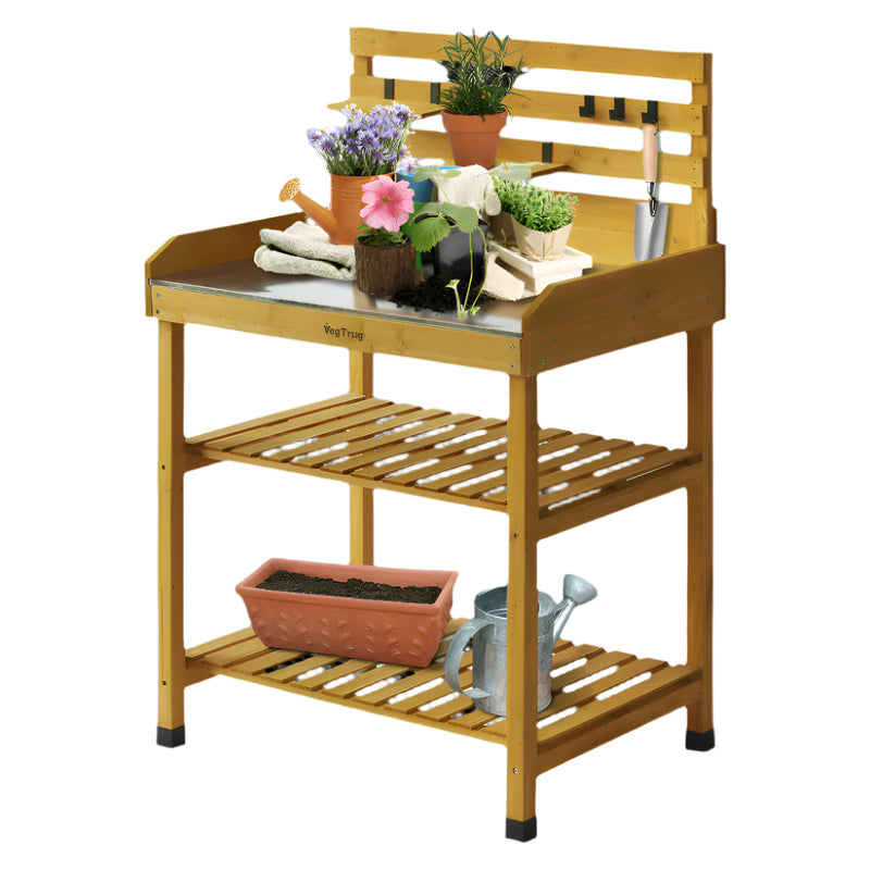 VegTrug Wooden Potting Table – Gardening Naturally