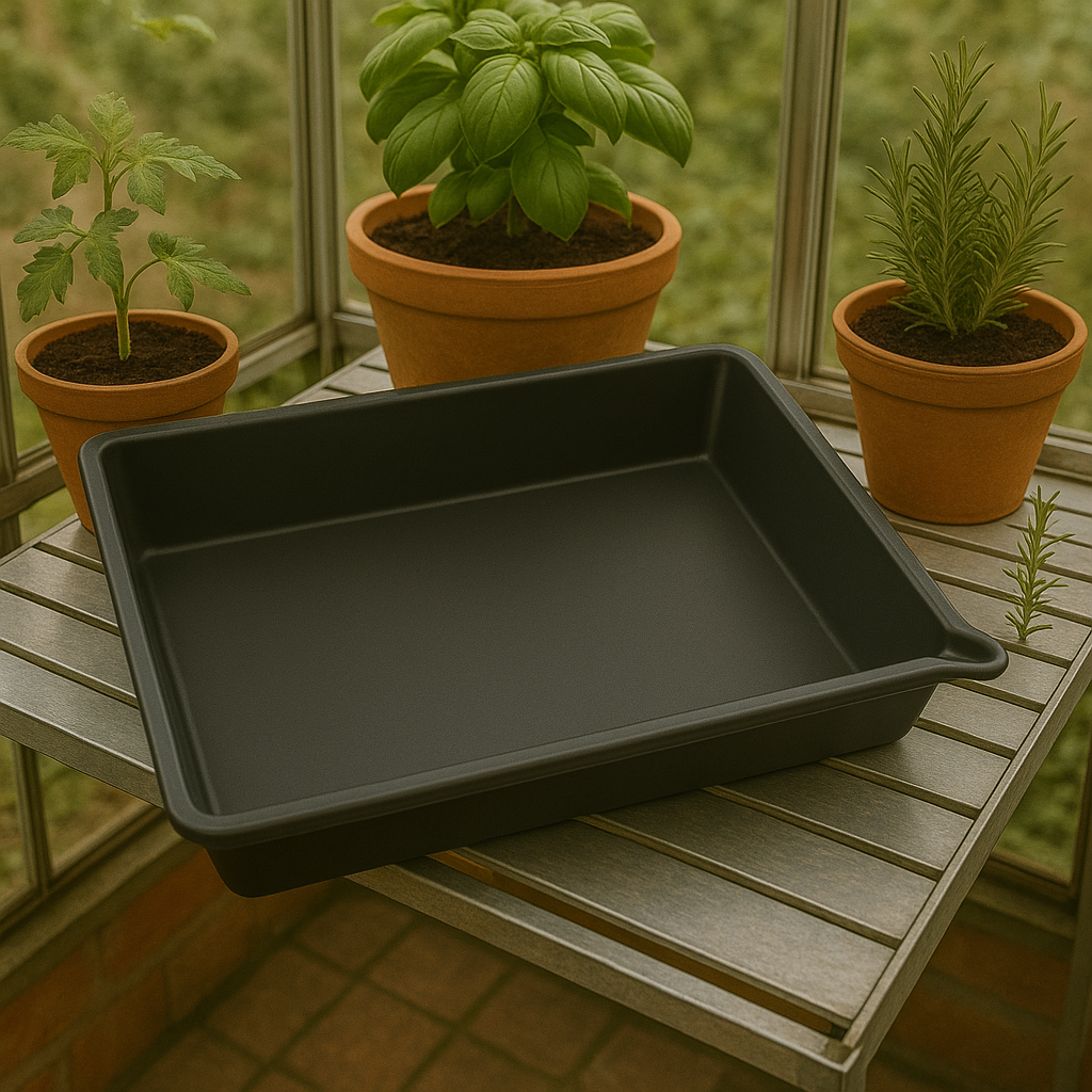 Black Pouring Tray with Lip – Gardening Naturally