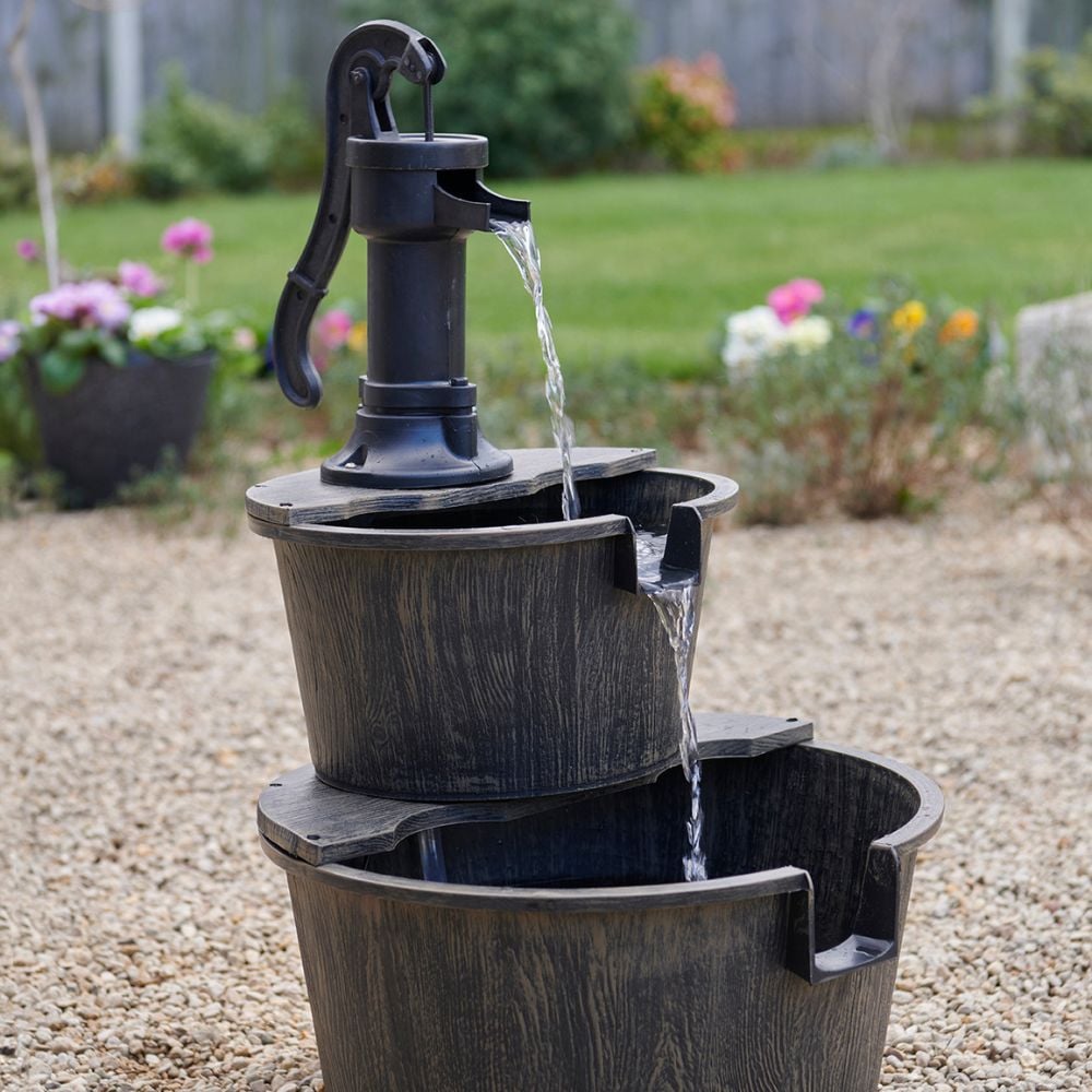 Solar Water Feature Old Fashioned Hand Pump From Gardening Naturally