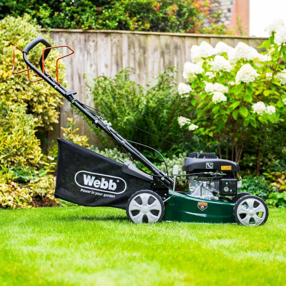 Self Propelled Petrol Rotary Lawnmower Webb Classic – Gardening Naturally